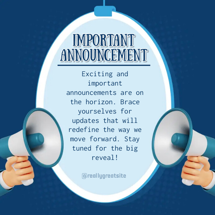 Important Announcement Template | PosterMyWall