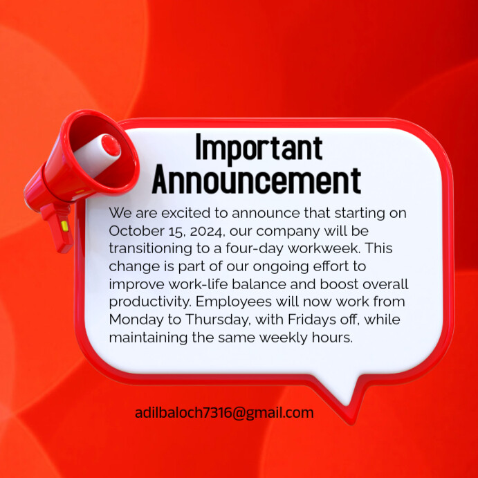 Important announcement Template | PosterMyWall