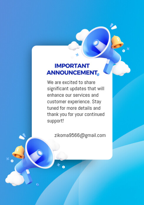 Important announcement Template | PosterMyWall