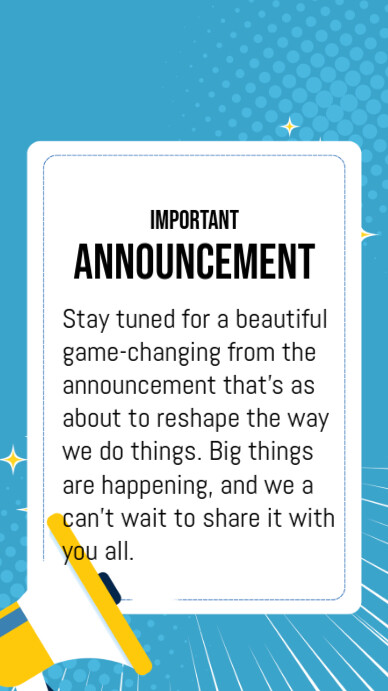 important announcement Template | PosterMyWall