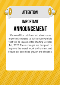 important announcement Template | PosterMyWall
