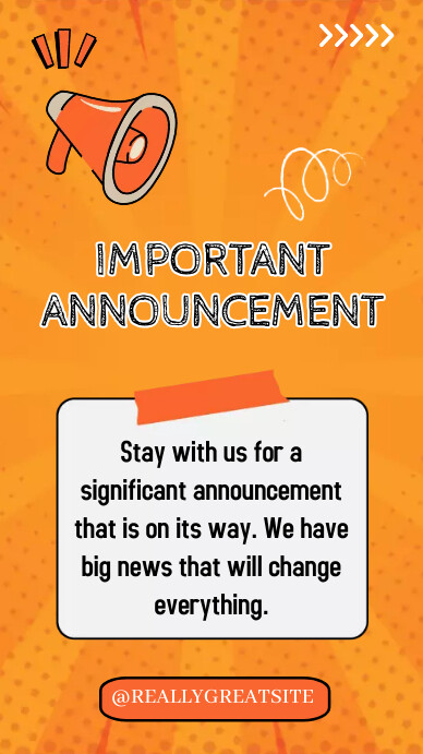 Important Announcement Template | PosterMyWall