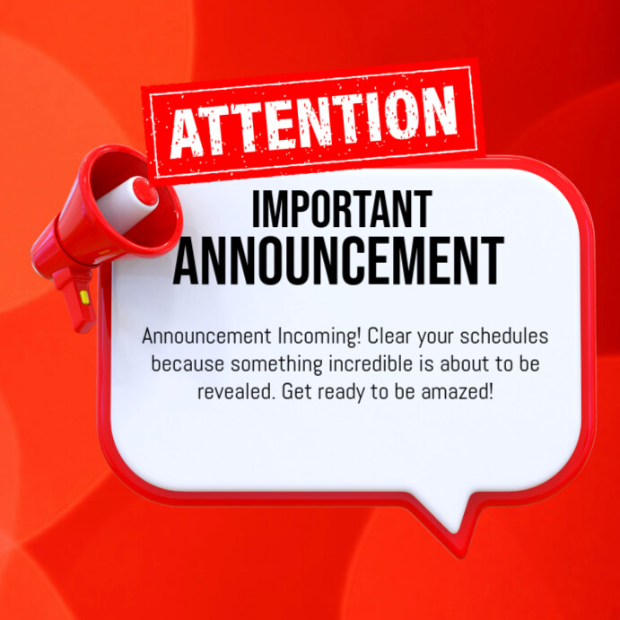 important announcement Template | PosterMyWall