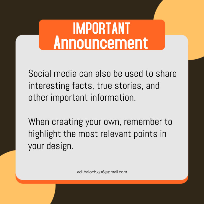 Important announcement Template | PosterMyWall