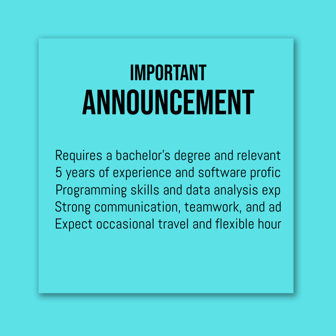 Plantilla de important announcement | PosterMyWall