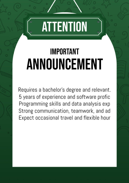 important announcement Template | PosterMyWall