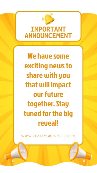 Important Announcement Template | PosterMyWall