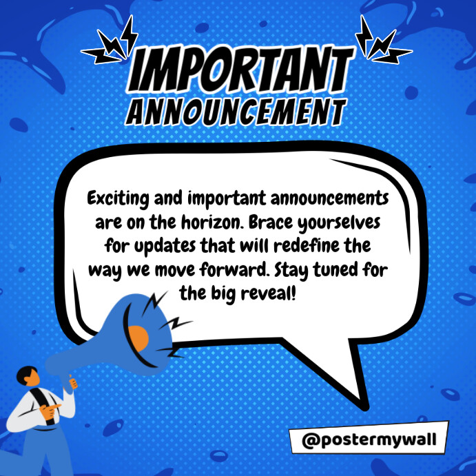 Important Announcement Template | PosterMyWall