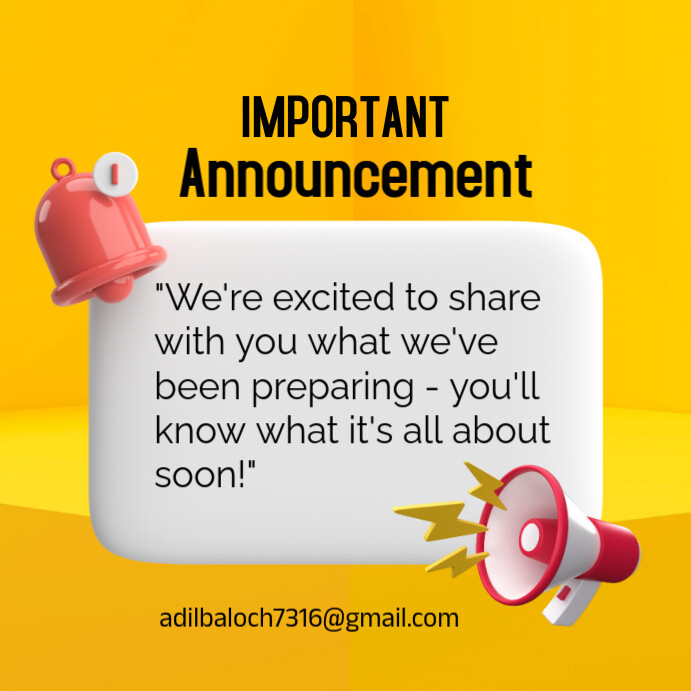 Copy of Important announcement | PosterMyWall