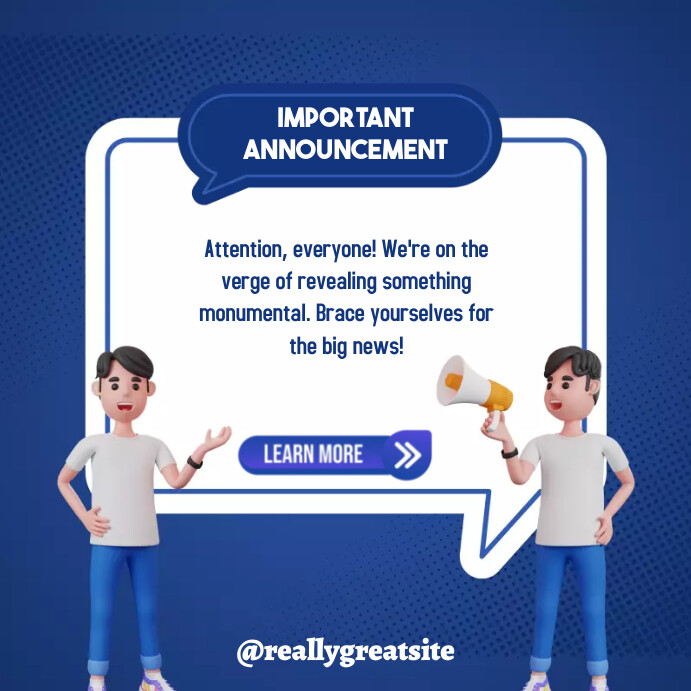 Important Announcement Templat | PosterMyWall