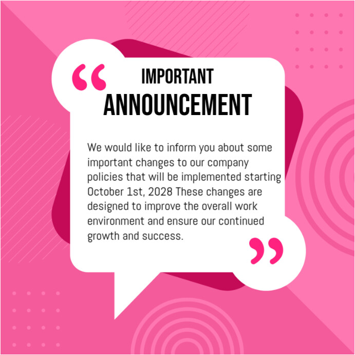 important announcement Template | PosterMyWall