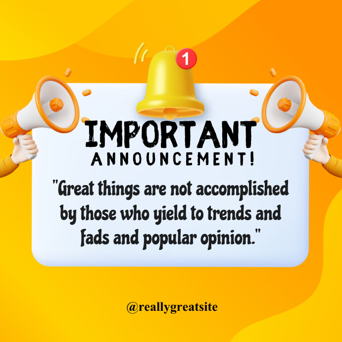 Copy of Important Announcement | PosterMyWall