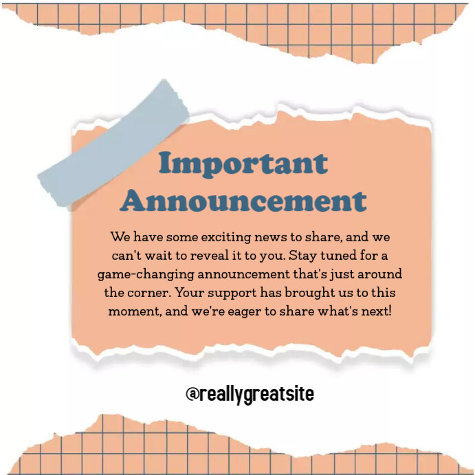 Important Announcement Template | PosterMyWall