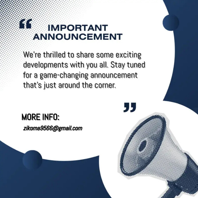important announcement Template | PosterMyWall