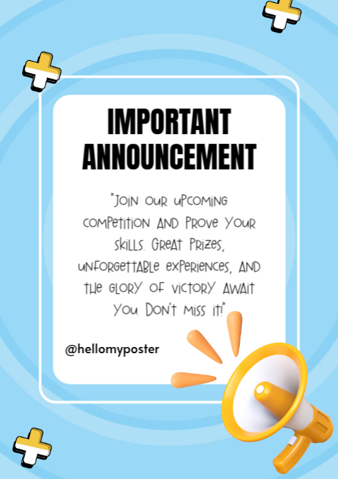 Important Announcement Template | PosterMyWall