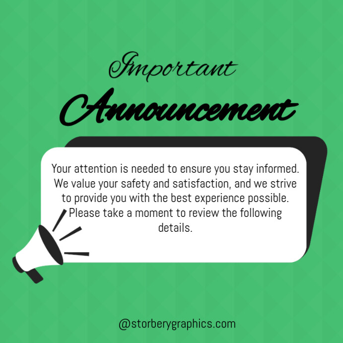 Important announcement Template | PosterMyWall