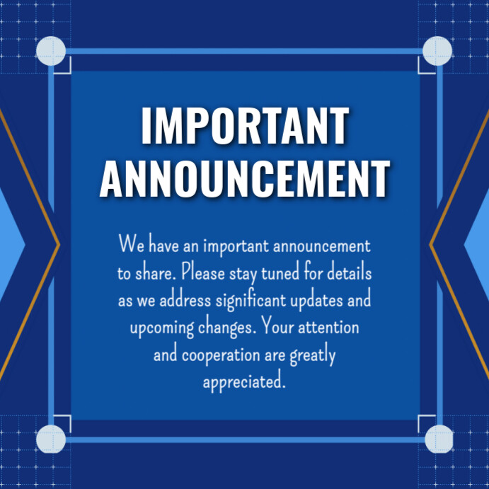 Important Announcement Template | PosterMyWall