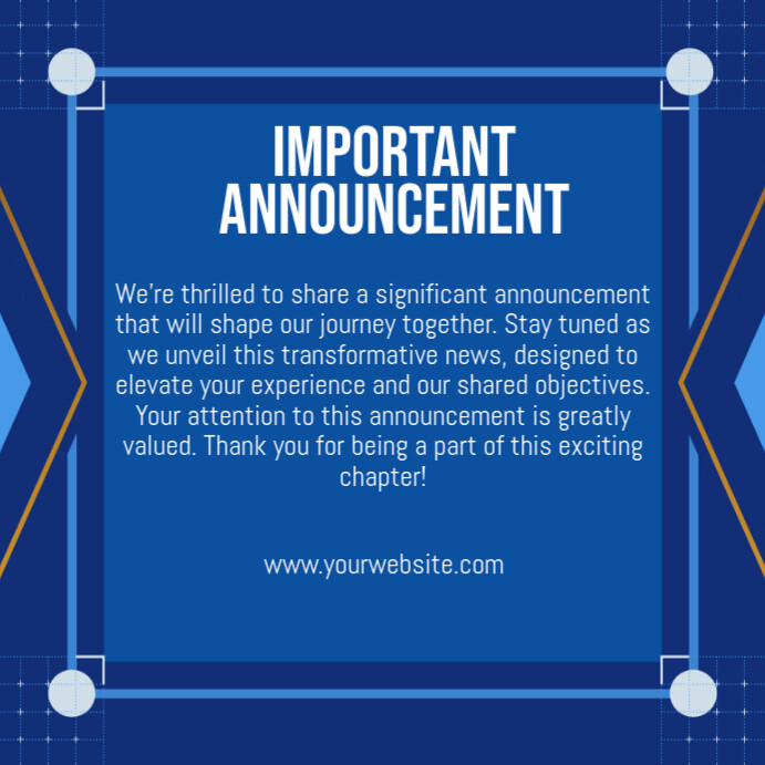 Copy of Important Announcement | PosterMyWall