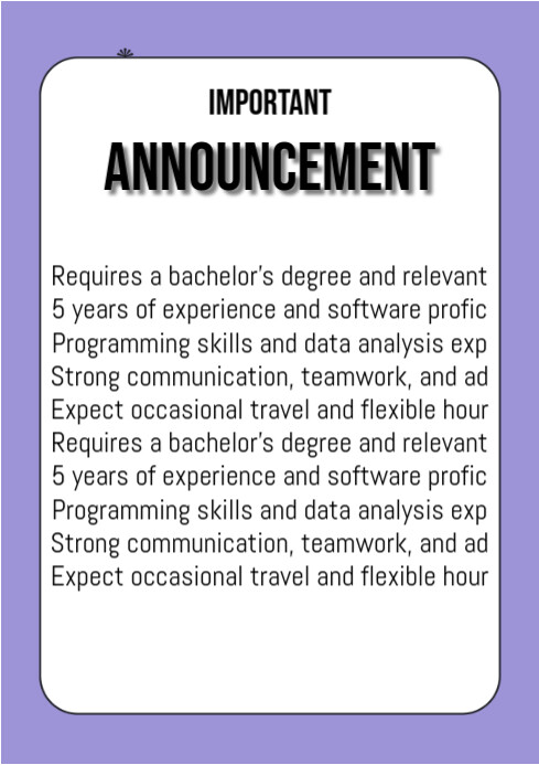 important announcement Template | PosterMyWall