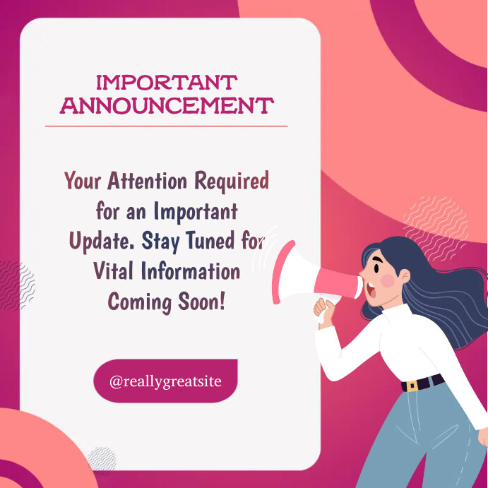 Important Announcement Template | PosterMyWall