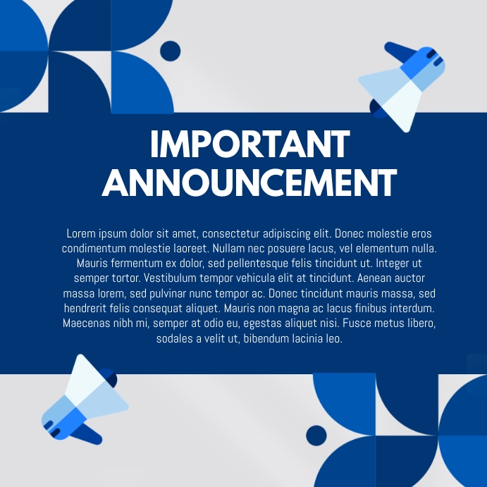 Important Announcement Template | PosterMyWall