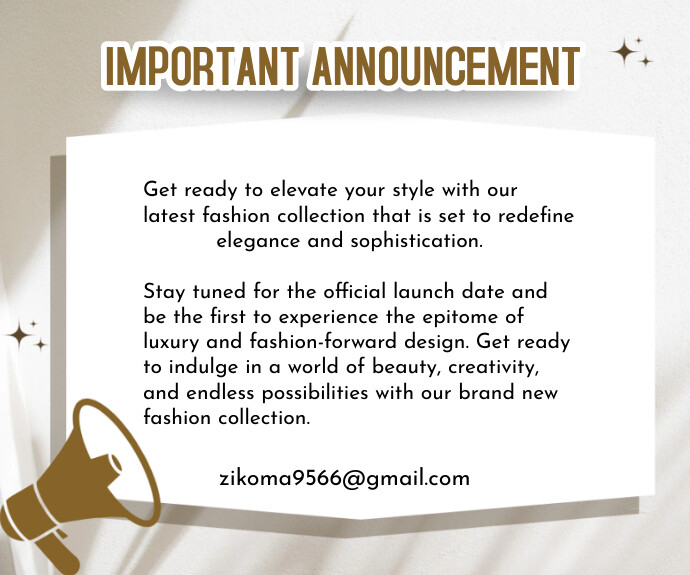 Plantilla de Important announcement | PosterMyWall
