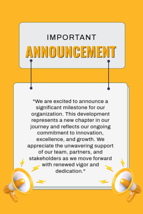 Important announcement Template | PosterMyWall