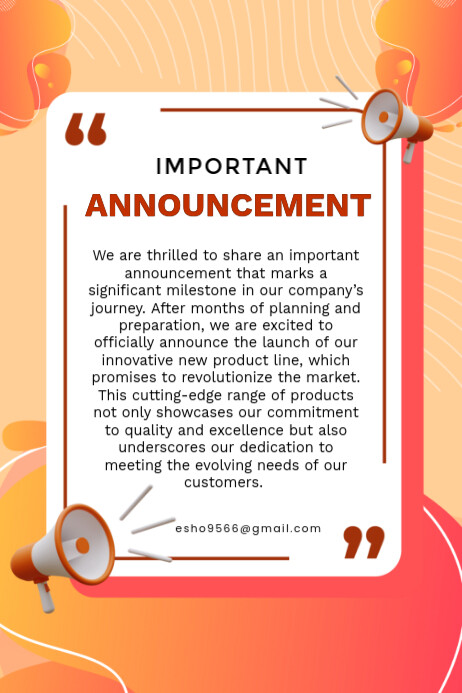 Copy of Important announcement | PosterMyWall