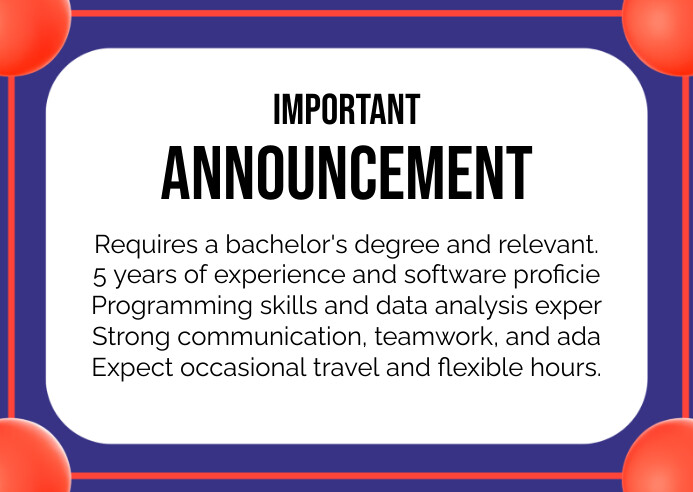 important announcement Template | PosterMyWall