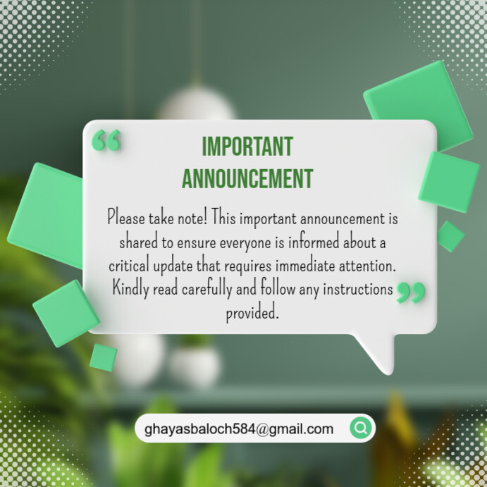 important announcement Template | PosterMyWall