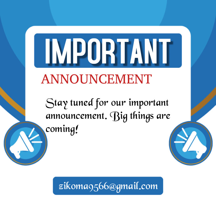 Copy of Important announcement | PosterMyWall