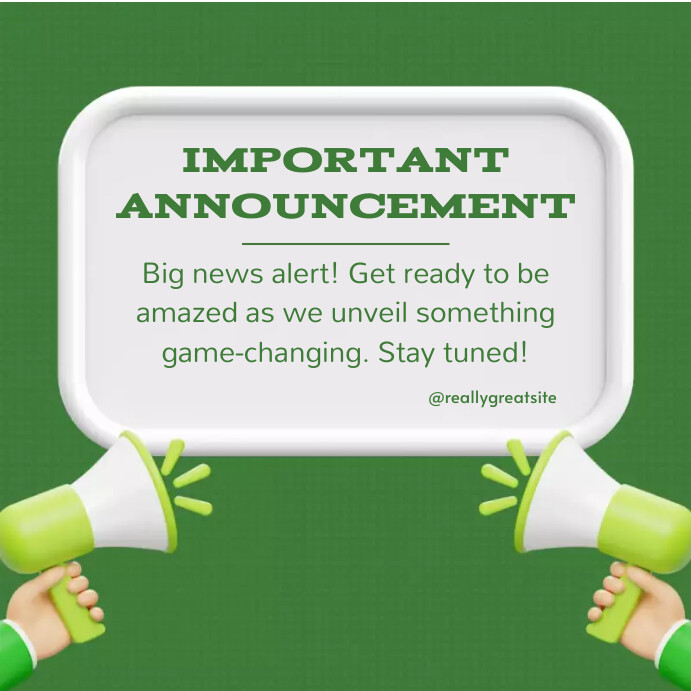 Important Announcement Template | PosterMyWall