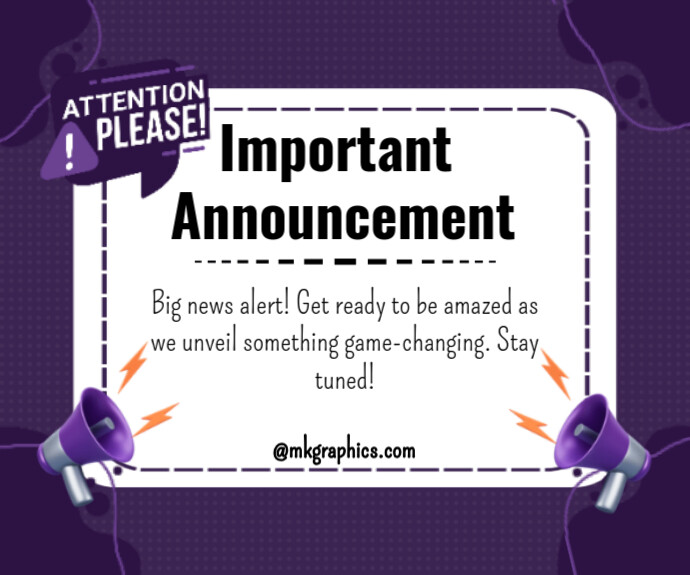 Important announcement Template | PosterMyWall