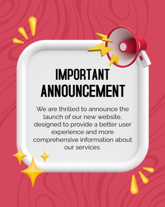 Important announcement Template | PosterMyWall