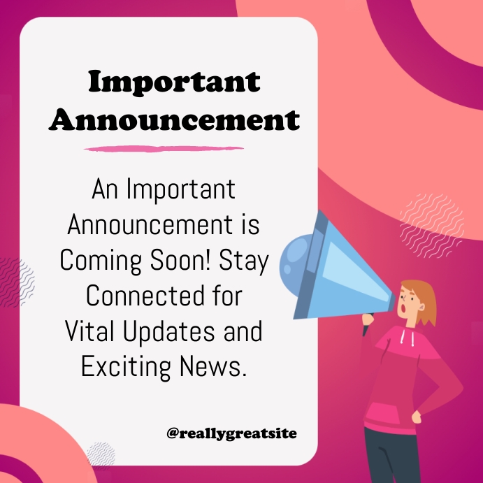 Copy of Important Announcement | PosterMyWall