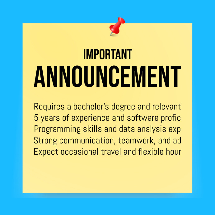 Plantilla de important announcement | PosterMyWall