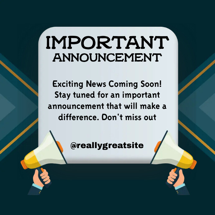 Important Announcement Template | PosterMyWall