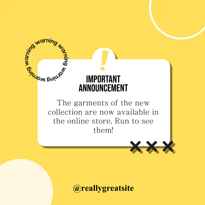 Important Announcement Template | PosterMyWall