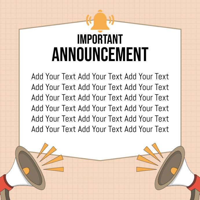 important announcement Template | PosterMyWall