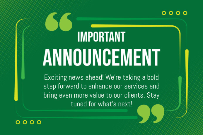 important announcement Template | PosterMyWall