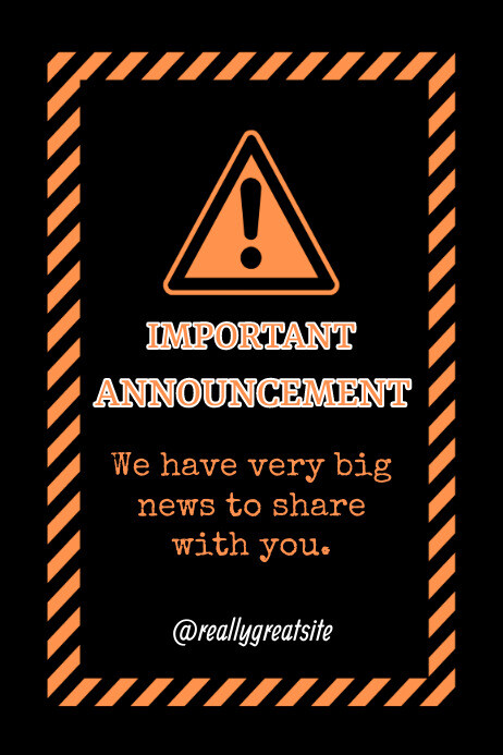 Important Announcement Template | PosterMyWall