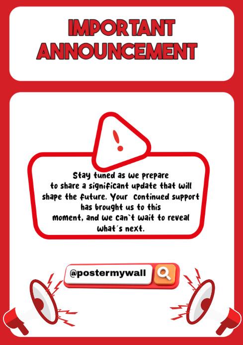 Plantilla de Important Announcement | PosterMyWall