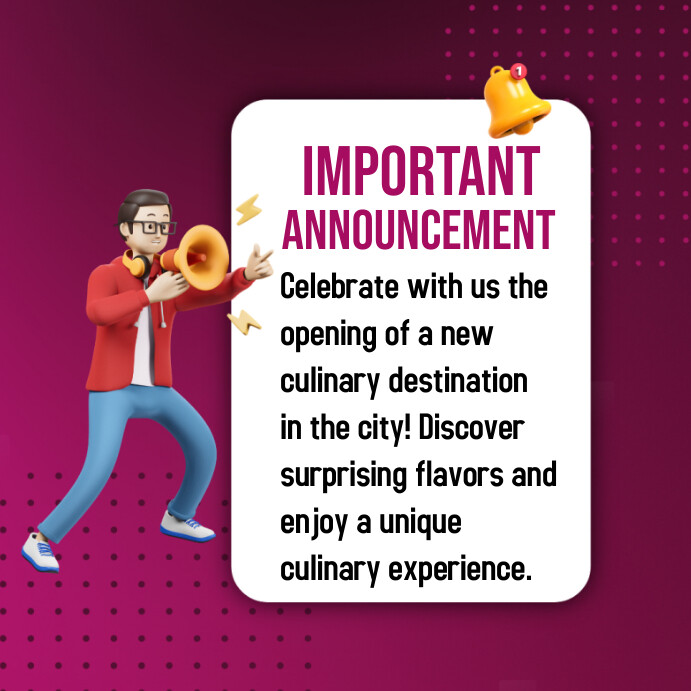 Important Announcement Template | PosterMyWall