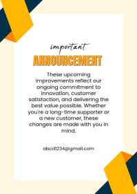 Important Announcement Template | PosterMyWall