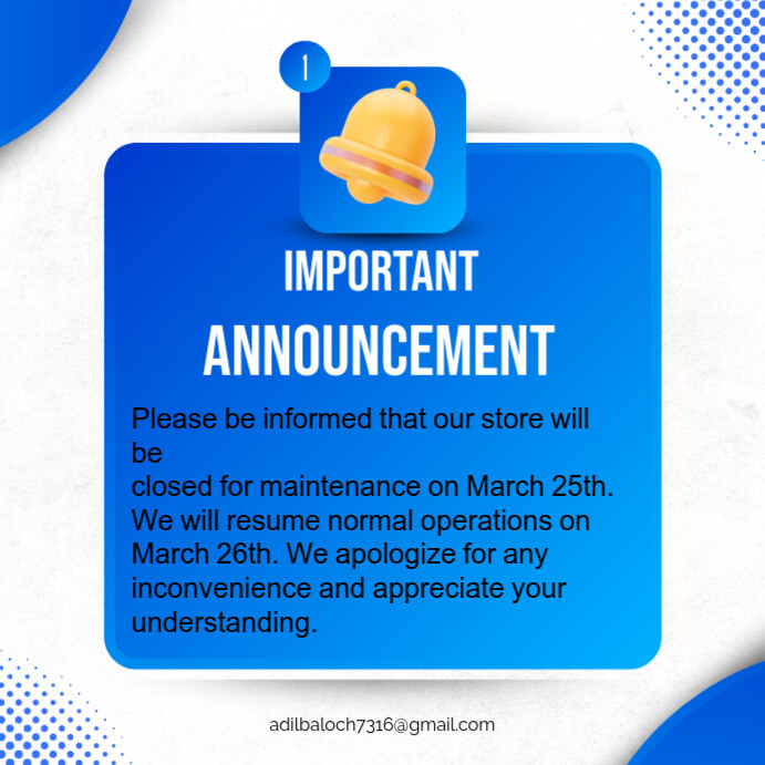 Important announcement Template | PosterMyWall