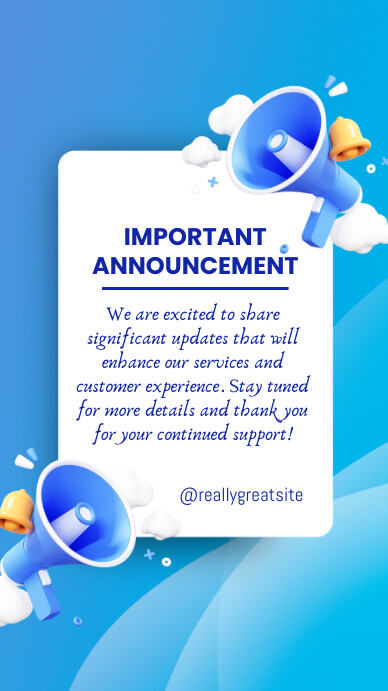 Important Announcement Template | PosterMyWall