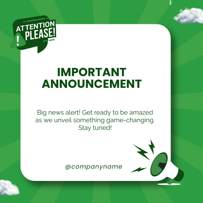 Copy of Important Announcement | PosterMyWall