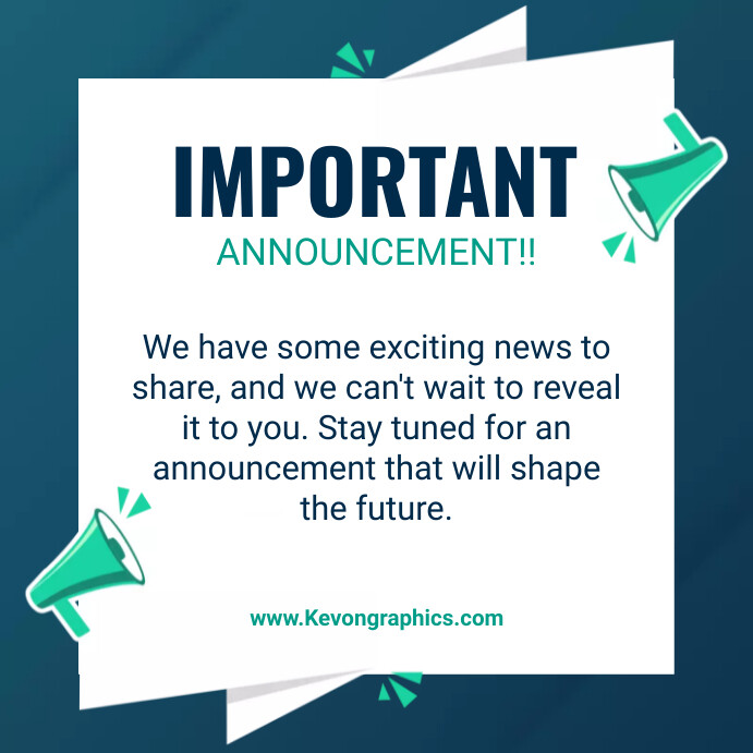 Important Announcement Template | PosterMyWall