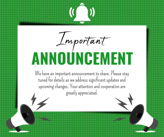 important Announcement Template | PosterMyWall