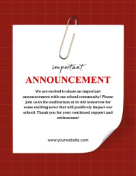 Important announcement Template | PosterMyWall